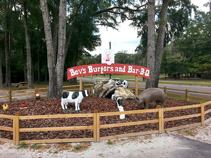 Roadside charm with a side of local flavor! Those farm animals aren't just decorations&mdash;they're advertising the menu's main attractions.