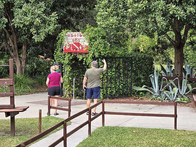Visitors wave goodbye to the ordinary world before descending into an extraordinary underground adventure.