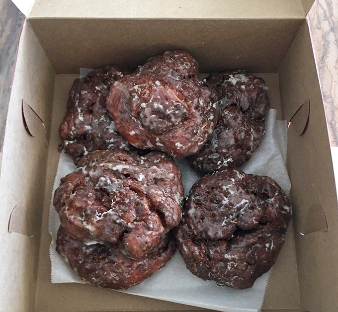 Apple fritters &ndash; craggy, irregular works of art that prove beauty isn't always in symmetry, but in caramelized perfection.