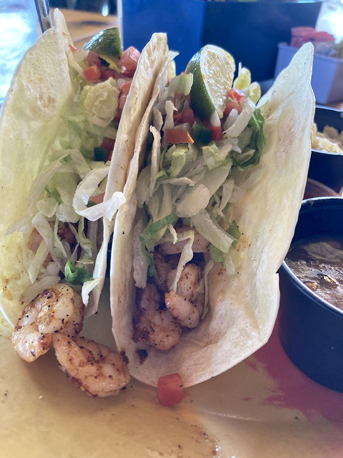 Baja tacos where the shrimp are so fresh, they were practically taking selfies in the Gulf this morning.