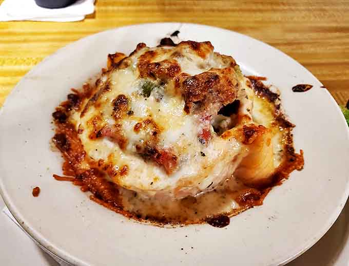 Baked pasta: Cheese bubbling like a volcanic eruption of deliciousness. This isn't just pasta&mdash;it's a warm hug on a plate.