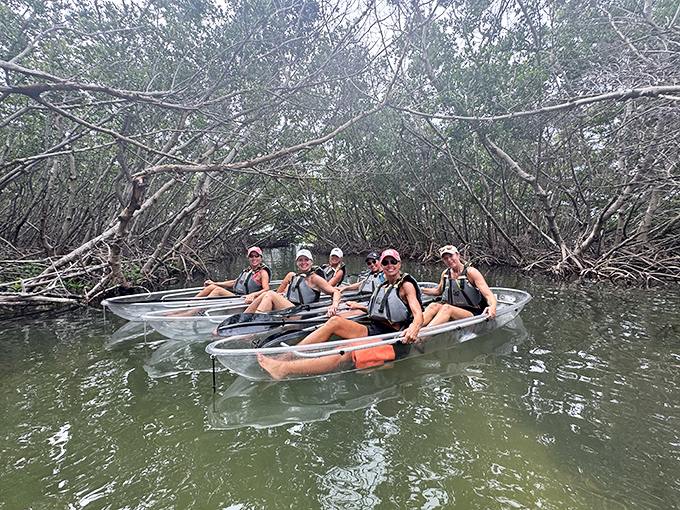 Floating bubble brigade: These happy paddlers prove that the best Florida adventures happen when you can see what's happening above AND below the waterline.
