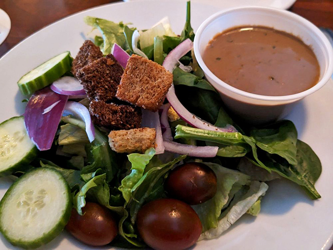 Salad: Even the greens get star treatment here&mdash;crisp, colorful, and dressed to impress, proving salads don't have to be the boring option.