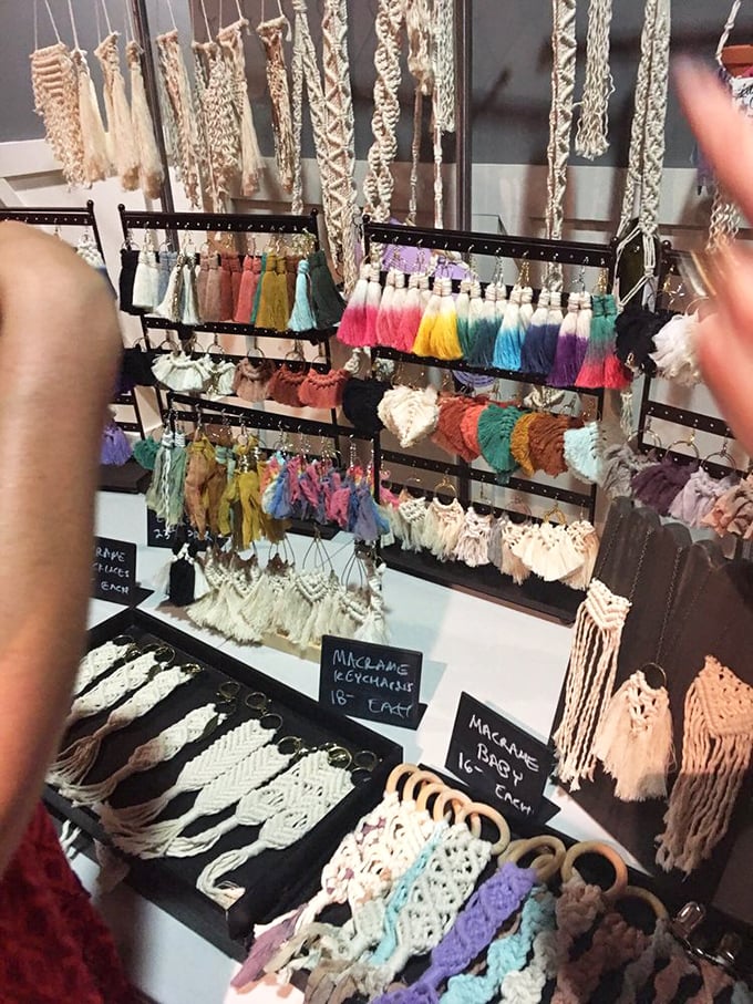 A rainbow of handcrafted accessories dangles in tempting array &ndash; each piece telling the story of its maker's artistic vision.