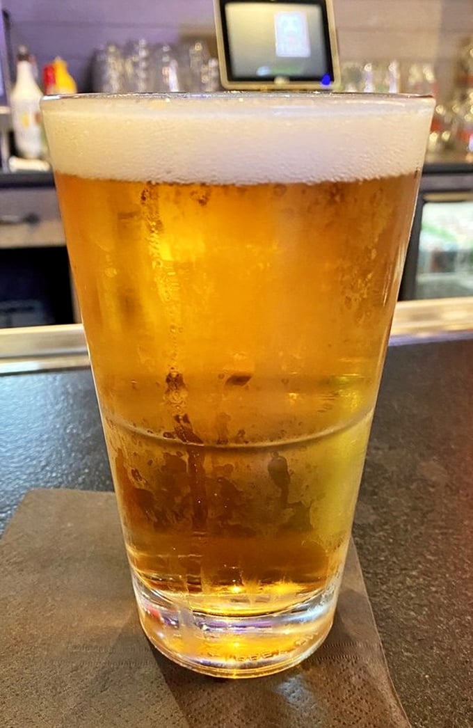 Golden, frothy, and cold as a Tennessee winter &ndash; this beer is the perfect backup singer to Ole Red's flavorful headliners.