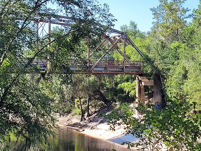 From this angle, the bridge's engineering genius reveals itself &ndash; a perfect marriage of function and form spanning the historic waterway.