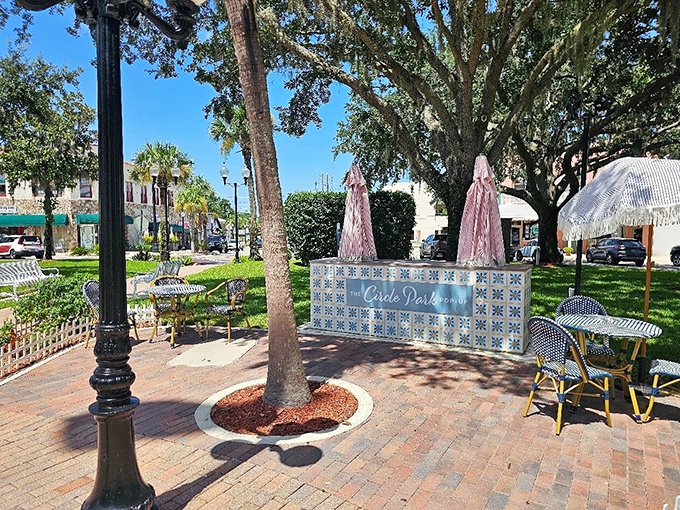 Circle Park serves as Sebring's living room, where brick pathways, manicured lawns, and strategically placed benches create the perfect setting for community gatherings or solo contemplation about life's mysteries.