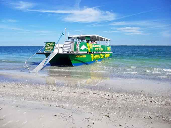 The ferry to Egmont Key turns transportation into part of the adventure, because getting there really is half the fun when dolphins might join you.