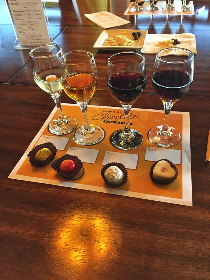 Wine and chocolate pairing&mdash;where adult sophistication meets childhood joy in a flavor marriage that feels both naughty and enlightened.