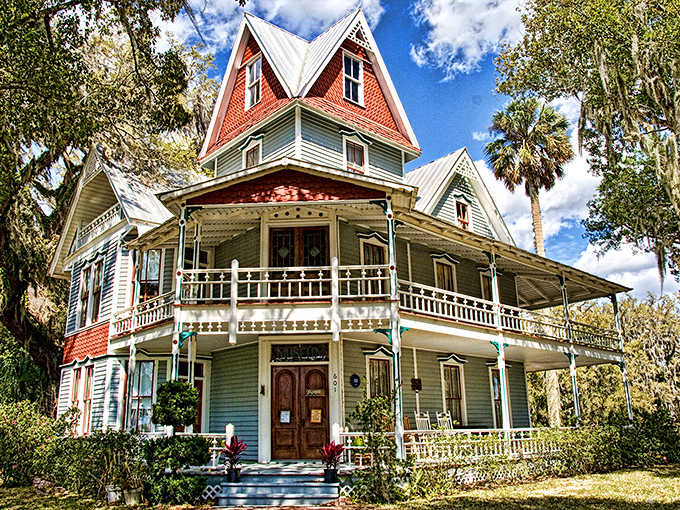 The Victorian-era May-Stringer House stands proudly on its hilltop in Brooksville, its distinctive architecture hiding numerous spirits that reportedly roam its four stories.