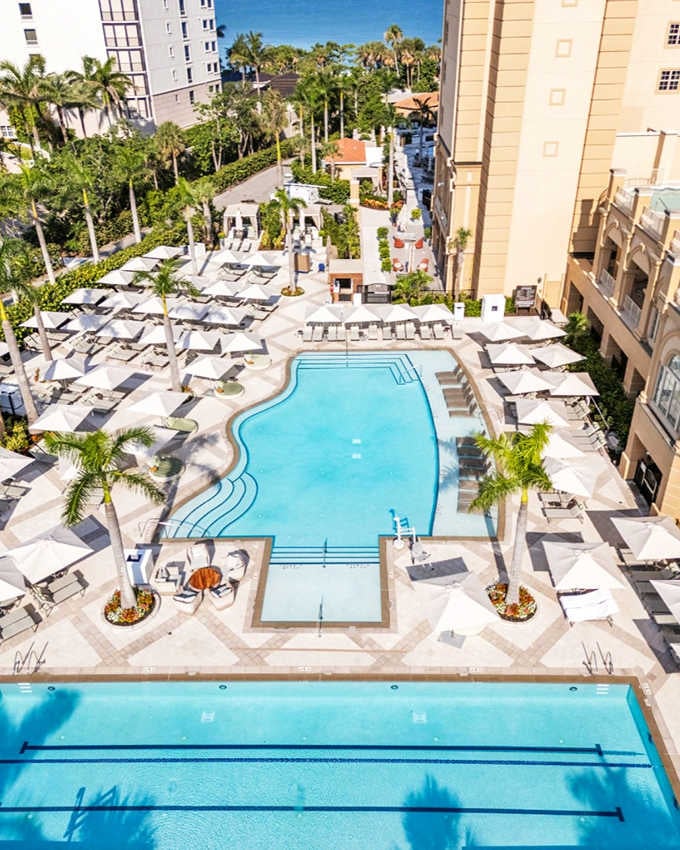Pool perfection in Naples. The Ritz-Carlton's elegant swimming area is where "just one more hour in the sun" becomes your daily mantra.