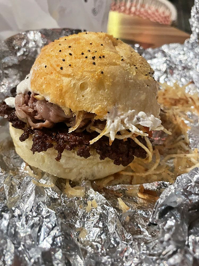 The Amazon Prime Rib burger unwrapped reveals its glory &ndash; a masterpiece of meat and melty goodness that delivers satisfaction with every bite.