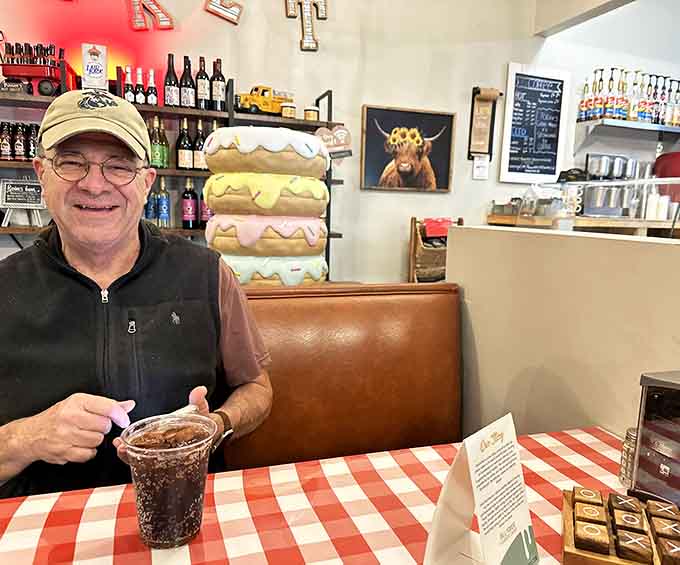 This happy diner knows the secret: Pudgee's portions are generous enough to satisfy even the heartiest appetites without breaking the bank.