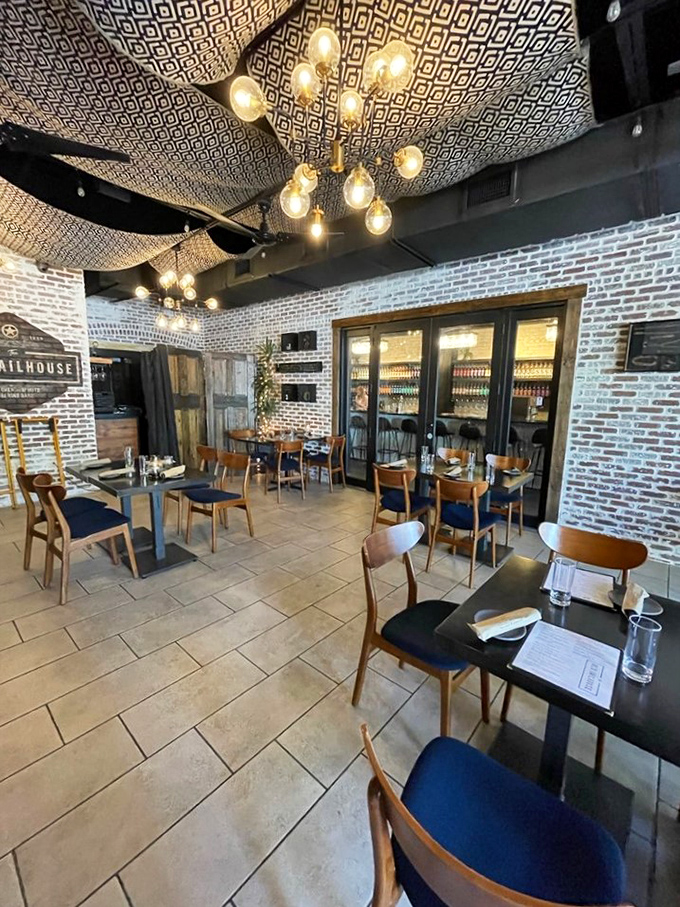 The dining area marries historical elements with modern comfort, creating a space where you'll happily surrender several hours of your day without complaint.