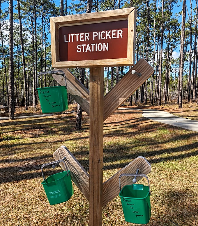 The Litter Picker Station &ndash; where environmental heroism meets convenient handles and satisfying grabbing action for the eco-conscious visitor.