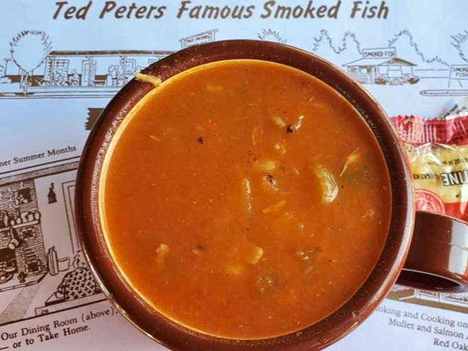 Manhattan clam chowder that puts most New York versions to shame &ndash; tomato-rich broth swimming with tender clams.