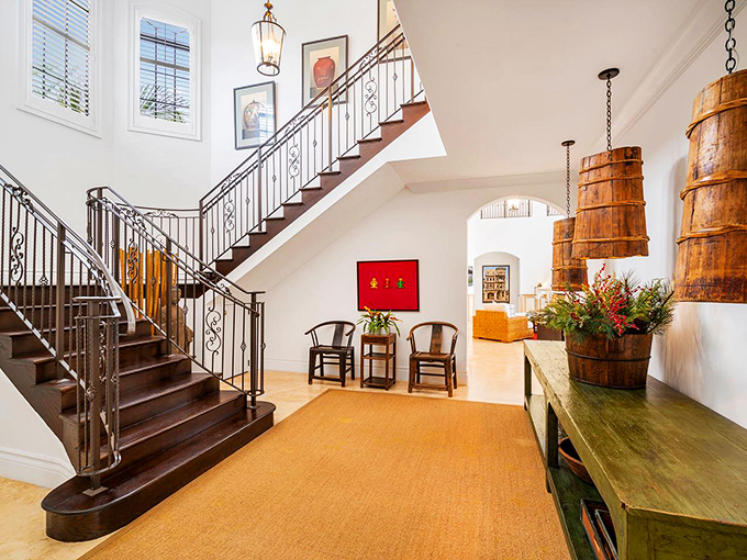 This isn't just a staircase &ndash; it's a daily opportunity to make a grand entrance, even if you're just heading down for more coffee.