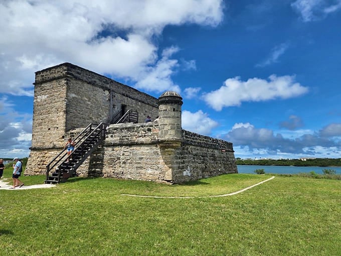 The fort's weathered walls tell stories of Spanish soldiers who stood watch here, protecting Saint Augustine from southern attacks.
