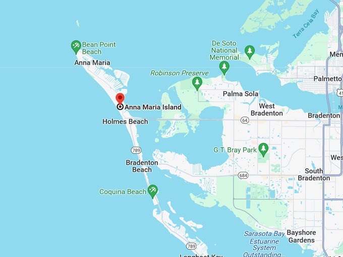 anna maria island 10 map