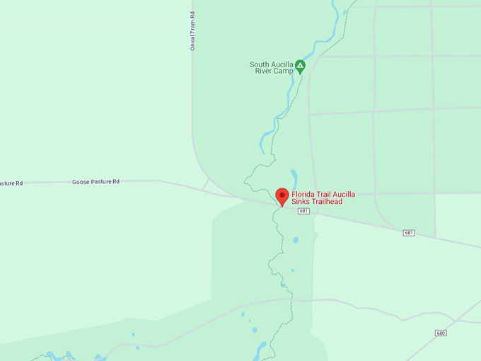 aucilla sinks loop 10 map