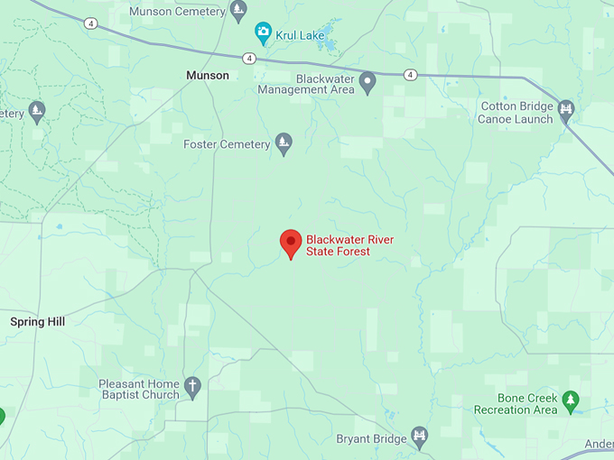blackwater river state forest 10 map