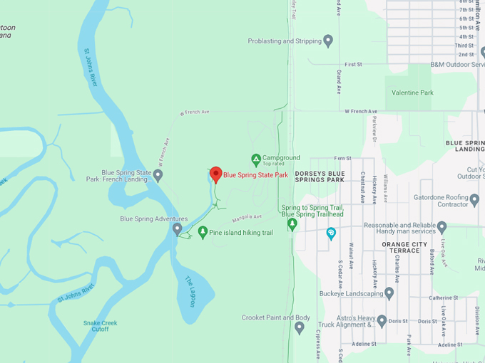 blue spring state park 10 map