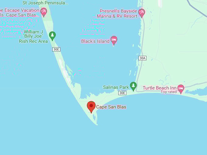 cape san blas 10 map