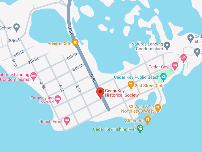 cedar key historical society museum 10 map