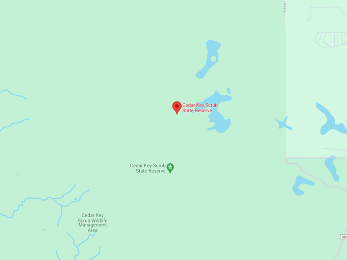cedar key scrub state reserve 10 map