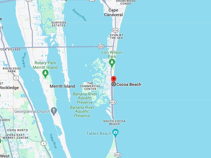 cocoa beach fl 10 map