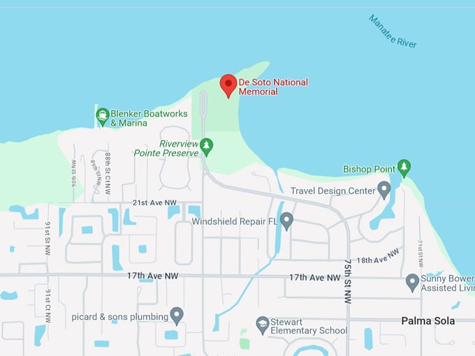 de soto national memorial 10 map