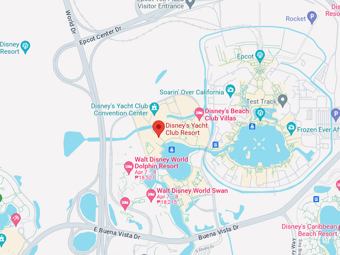 disneys yacht club resort 10 map