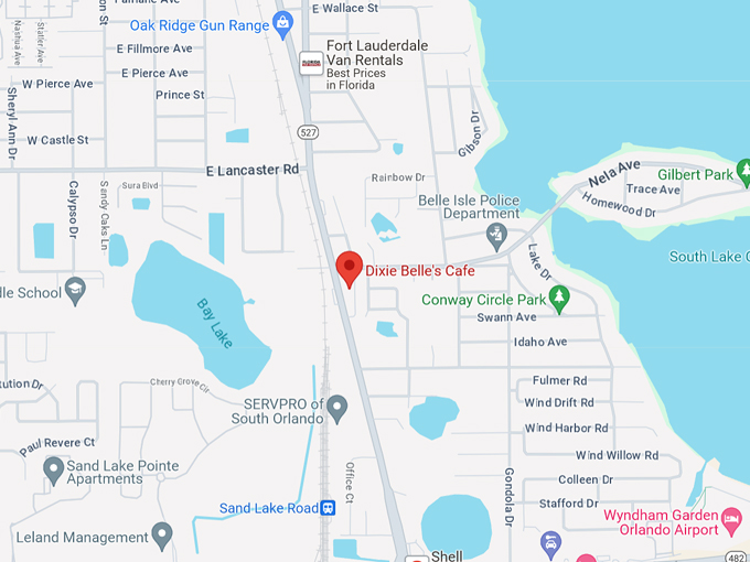 dixie belles cafe map