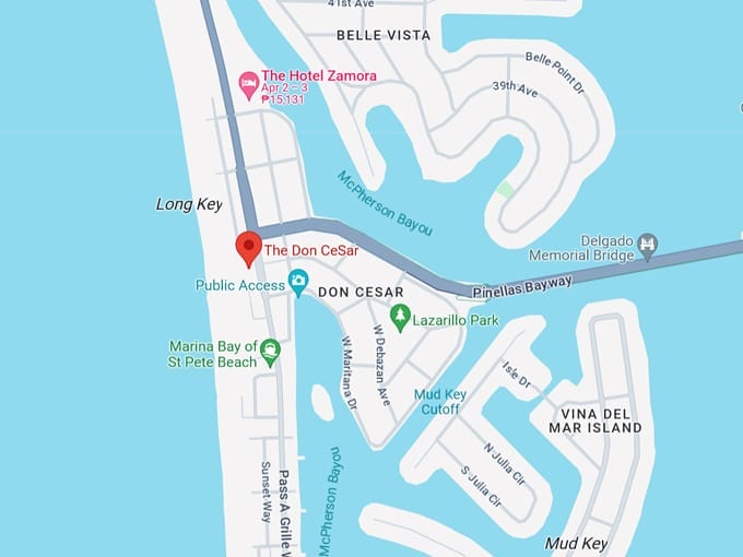 don cesar hotel 10 map