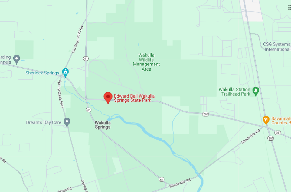 edward ball wakulla springs state park location from google maps
