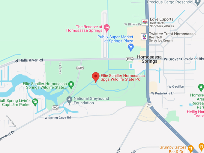 ellie schiller homosassa springs wildlife state park 10 map