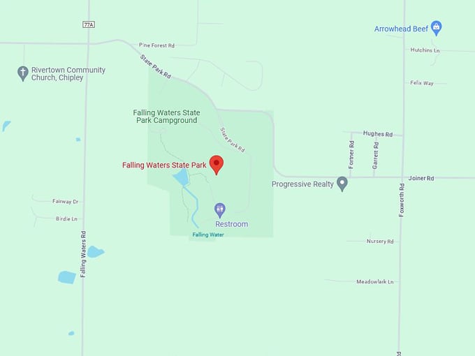 falling waters state park 10 map