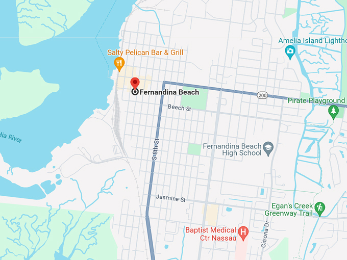 fernandina beach 10 map