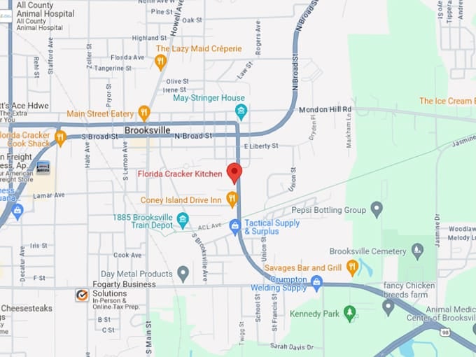 florida cracker kitchen 10 map