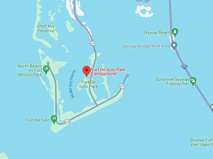 fort de soto campground 10 map