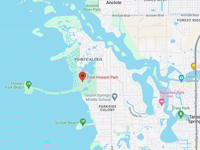 fred howard park 10 map