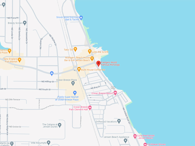 fredgies world famous hot dogs map 1