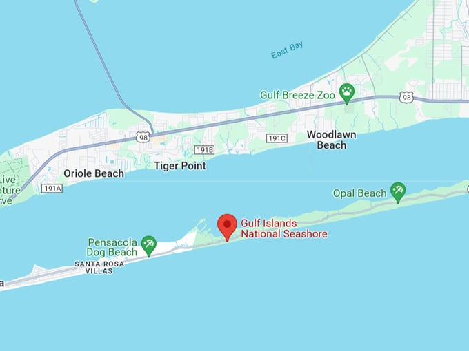 gulf islands national seashore 10 map