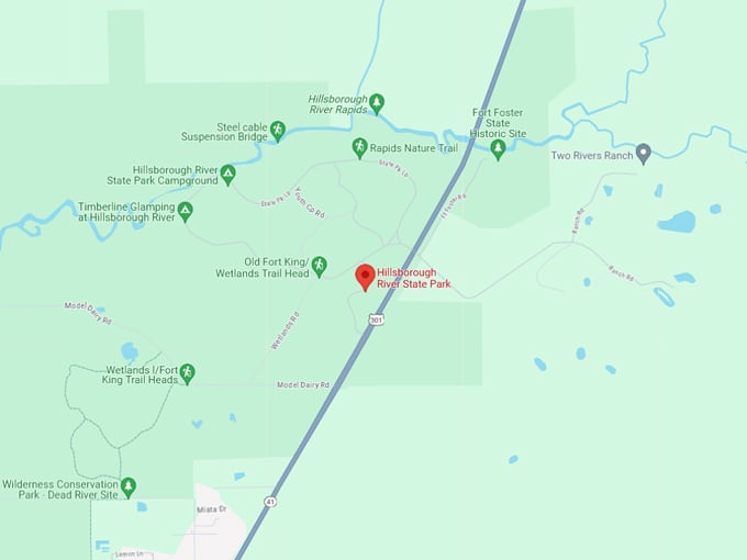 Hillsborough River State Park 10 map