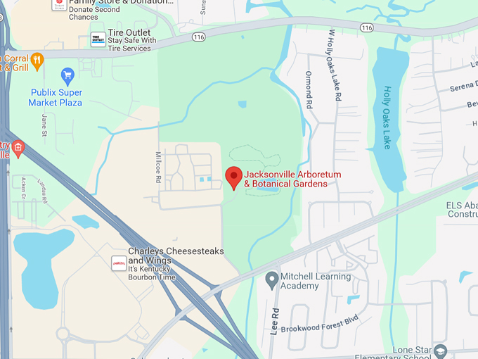 jacksonville arboretum gardens 10 map