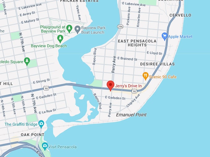 jerrys drive in 10 map