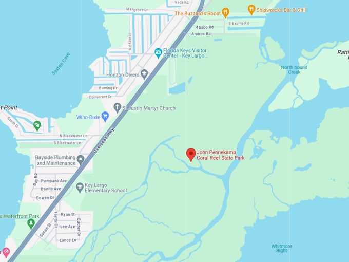 john pennekamp state park 10 map