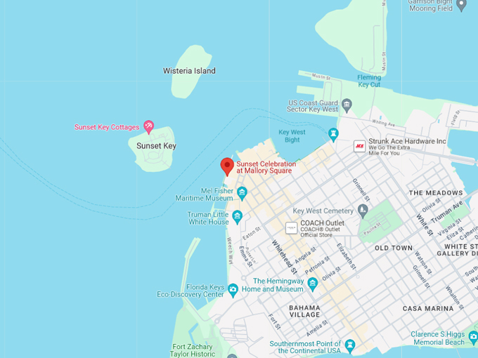 mallory square sunset celebration 10 map