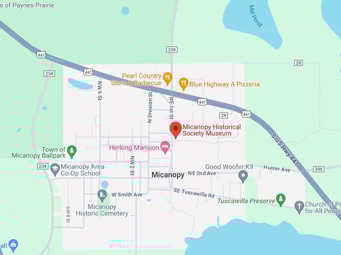 micanopy historical society museum 10 map