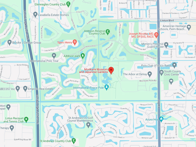 morikami museum japanese gardens 10 map